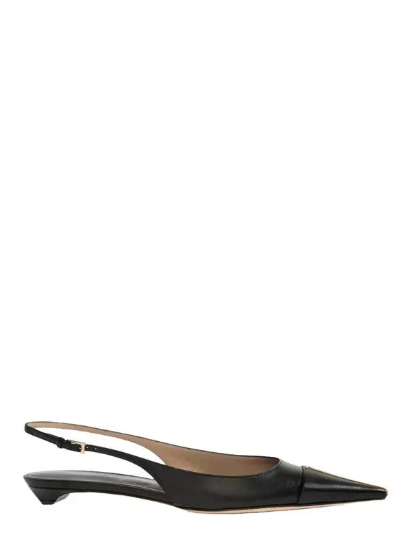 TOM FORD Shiny Leather Thea Slingback Ballerinas - Black