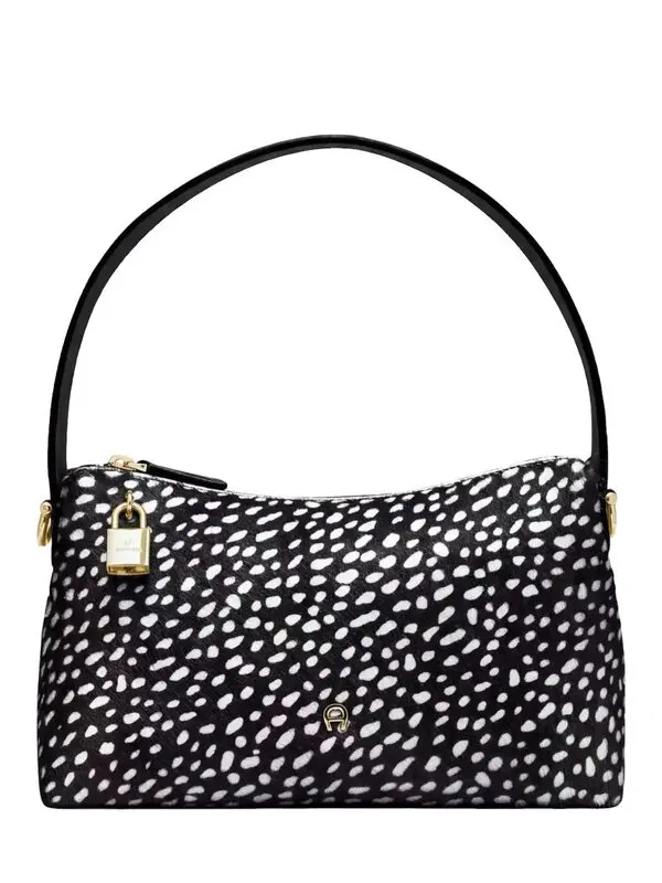AIGNER Small Delia Puntina Shoulder Bag - Black