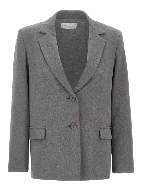 KAOS Flap-pocket Single-breasted Blazer - Grey