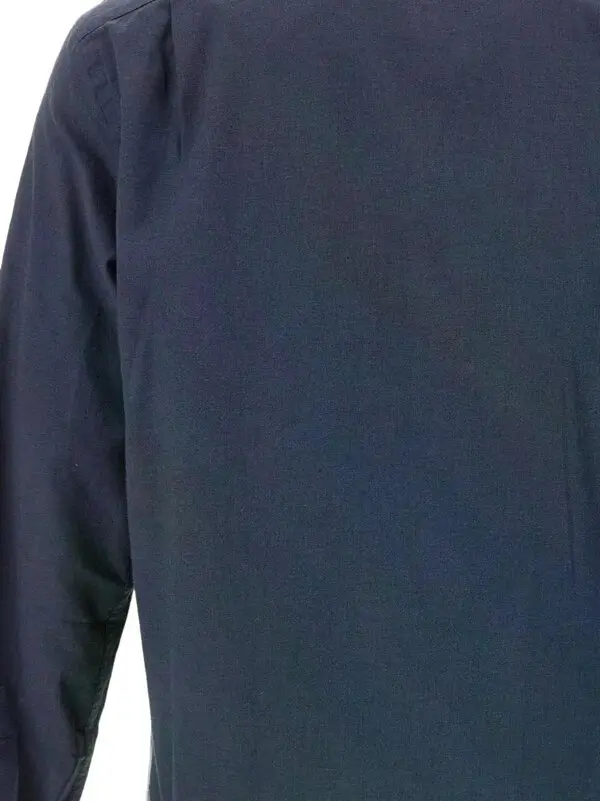Paul & Shark Check-patterned Insert Chest-pocket Shirt - Blue