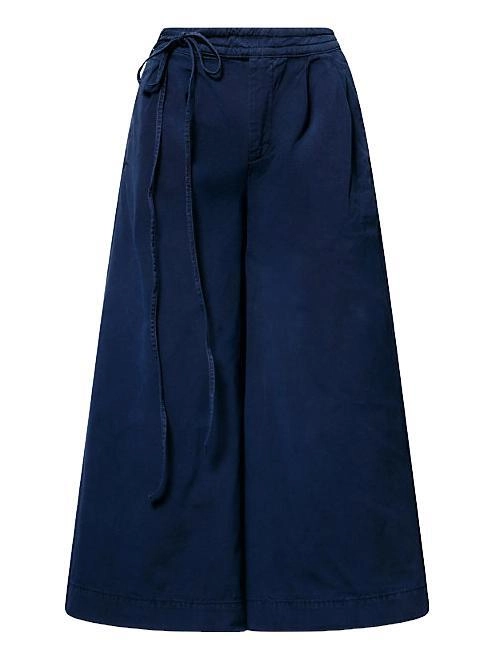 DAMSON MADDER Wide-leg Cotton Culottes - Navy
