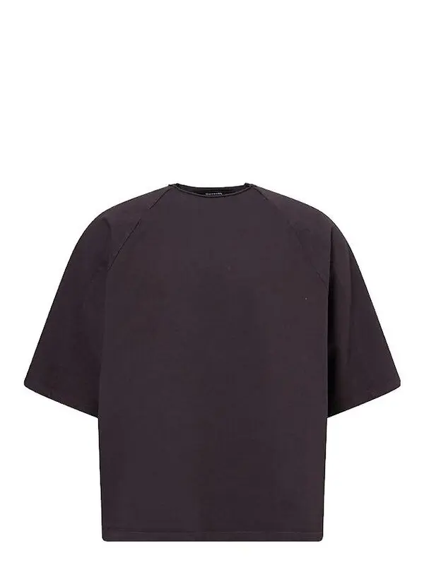 SEVENTH Boxy-fit Dropped-shoulder Cotton T-shirt - Cave