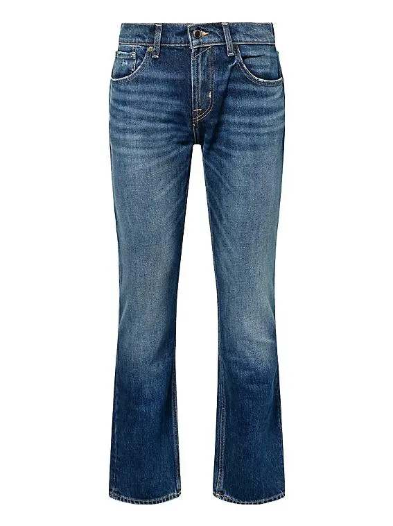 7 For All Mankind Mid-rise Straight Leg Denim Jeans - Brave