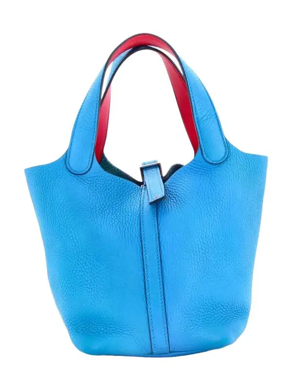Hermès Eclat Picotin Lock Bag Clemence Pm - Blue