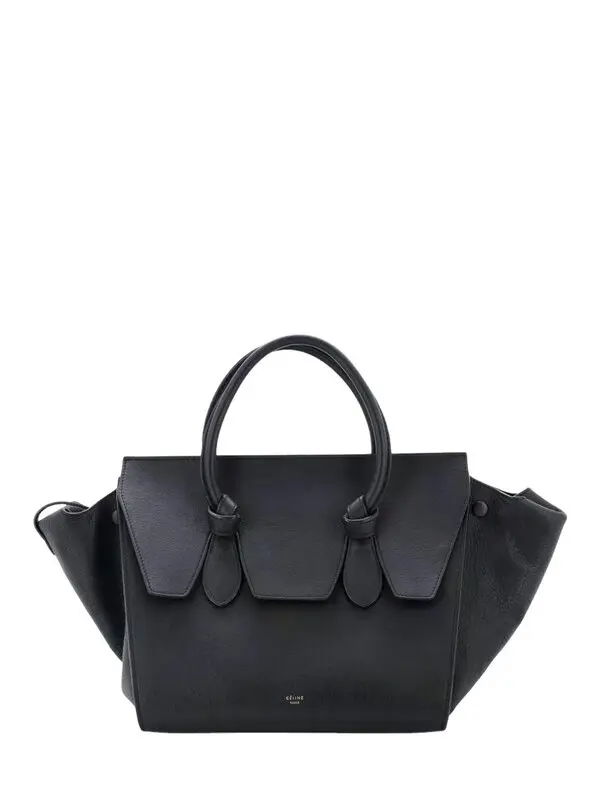Celine Tie Knot Grainy Leather Mini Tote Bag - Black