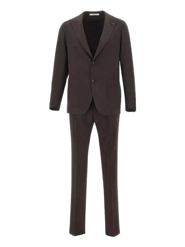 Tagliatore Tailored Wool Suit - Brown