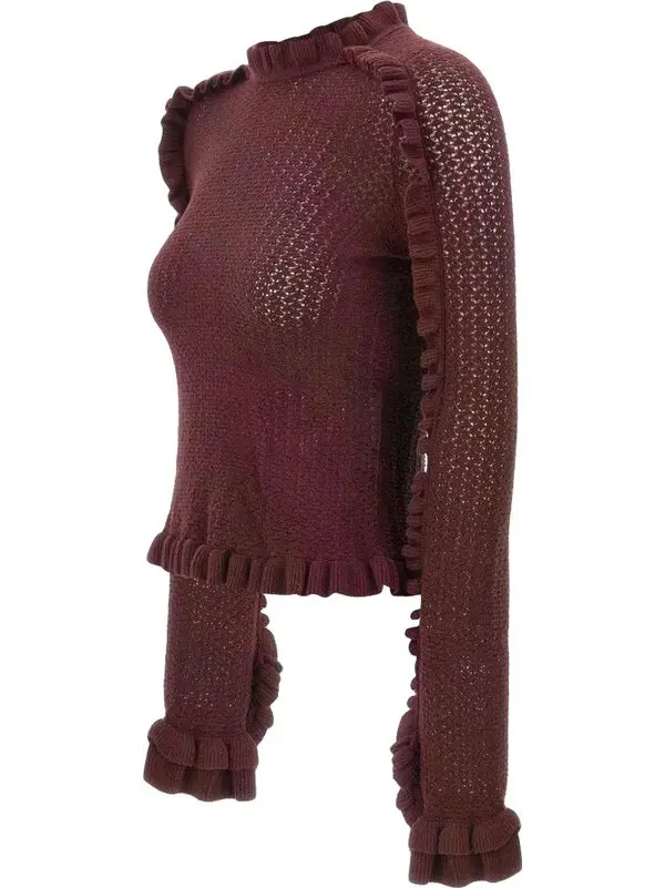 Marella Mulino Open-knit Sweater - Red