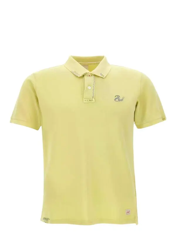 BOB Basic Embroidered-logo Polo Shirt - Yellow