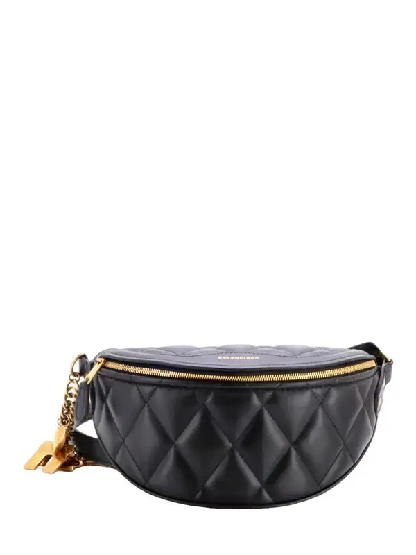 Balenciaga Souvenir Quilted Leather Xs Belt Bag - Black
