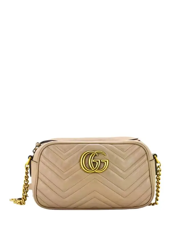 Gucci Gg Marmont Matelassé Leather Small Shoulder Bag - Neutrals
