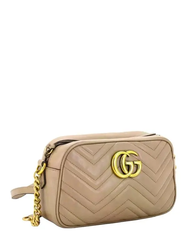 Gucci Gg Marmont Matelassé Leather Small Shoulder Bag - Neutrals