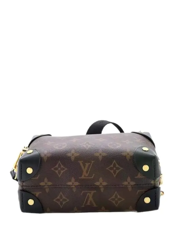 LOUIS VUITTON Monogram Canvas Petite Malle Souple Handbag - Black
