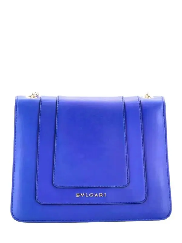 BVLGARI Serpenti Forever Leather Small Shoulder Bag - Blue