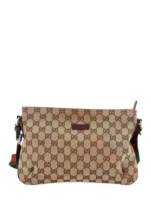 Gucci Gg Canvas Small Messenger Bag - Brown