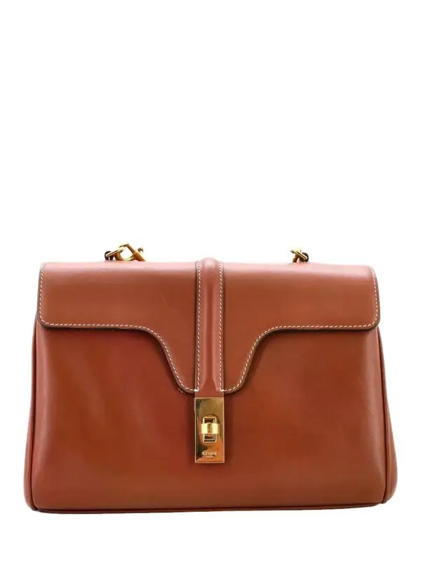Celine Soft 16 Shoulder Bag In Smooth Calfskin - Brown