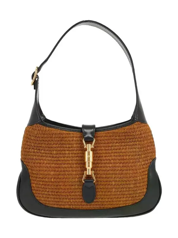 Gucci Jackie 1961 Raffia Shoulder Bag - Brown