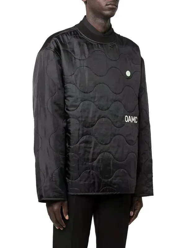 OAMC Peacemaker-print Quilted Jacket - Black
