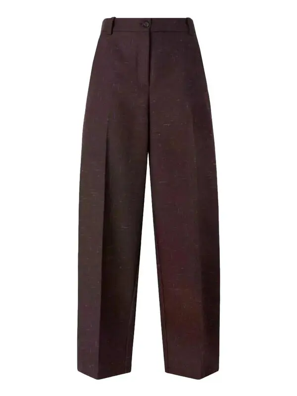 Pinko Pressed Crease Wide-leg Trousers - Brown