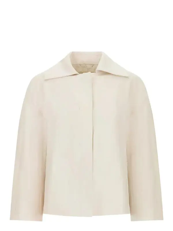 Herno Long Sleeve Cape With Padded Sleeves - Neutrals