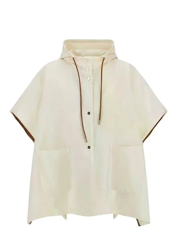 Herno Hooded Poncho - Neutrals