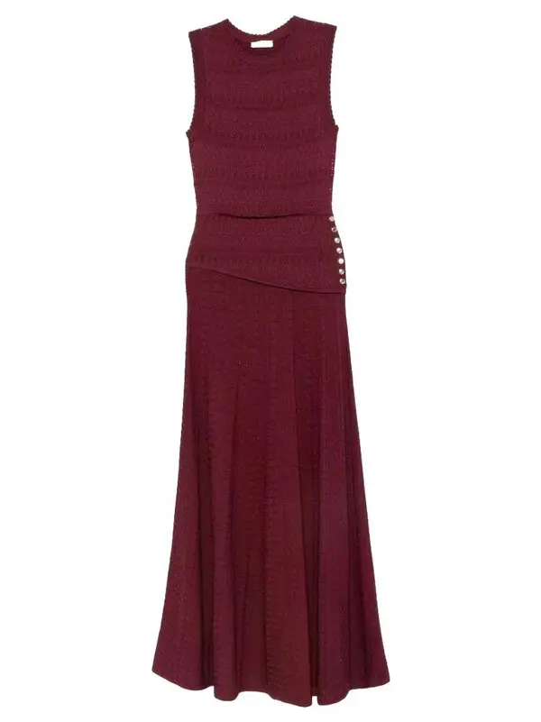 Sandro Button-embellished Maxi Dress - Red