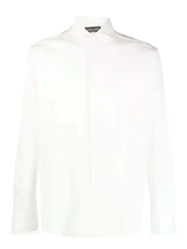 ROBERTO COLLINA Button-down Long-sleeve Shirt - White