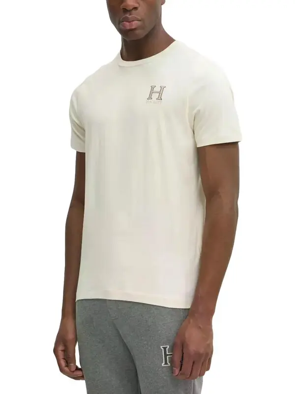 HACKETT LONDON London Embroidered-logo Cotton T-shirt - Neutrals