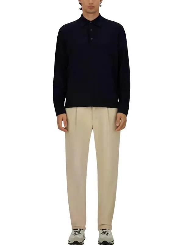 Herno Long-sleeved Polo Shirt - Blue