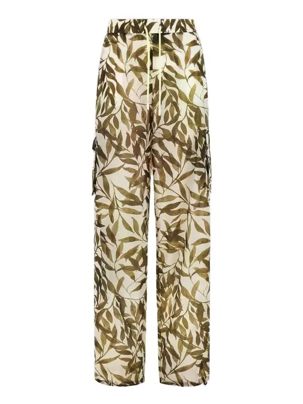 Herno Floral Print Cargo Trousers - Neutrals