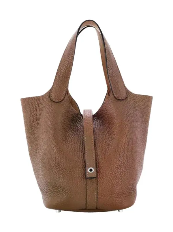 Hermès Eclat Picotin Lock Bag Clemence With Swift Pm Bucket Bag - Brown