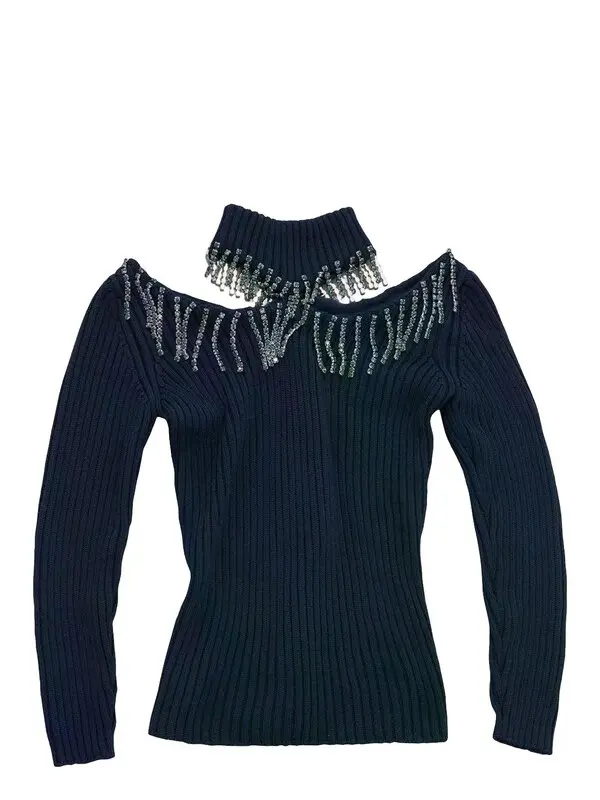 CHRISTOPHER KANE Crystal-embellished Jumper - Blue