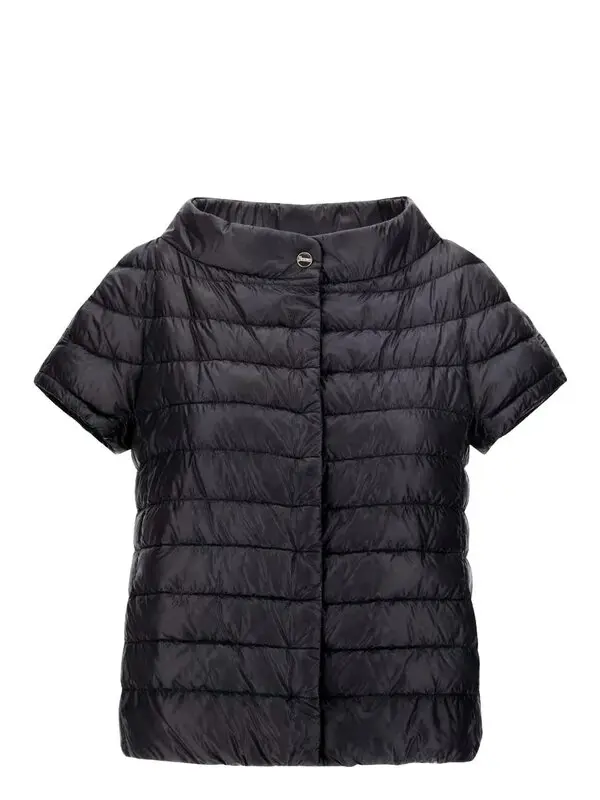 Herno Greta Short-sleeve Quilted Jacket - Blue