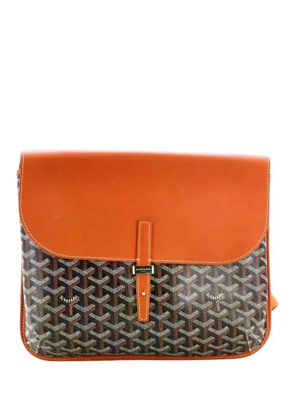 Goyard Coursier Messenger Bag Coated Canvas And Leather Crossbody Bag - Brown