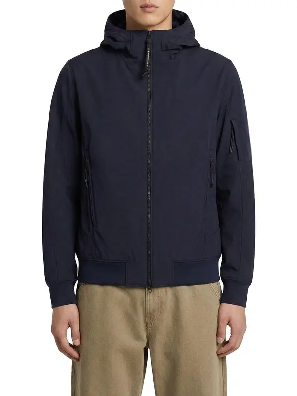 C.P. COMPANY Zip Up Hooded Jacket - Blue