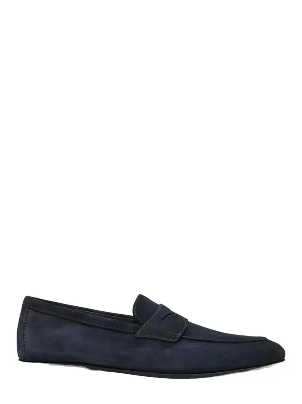 Santoni Suede Loafers - Blue 1