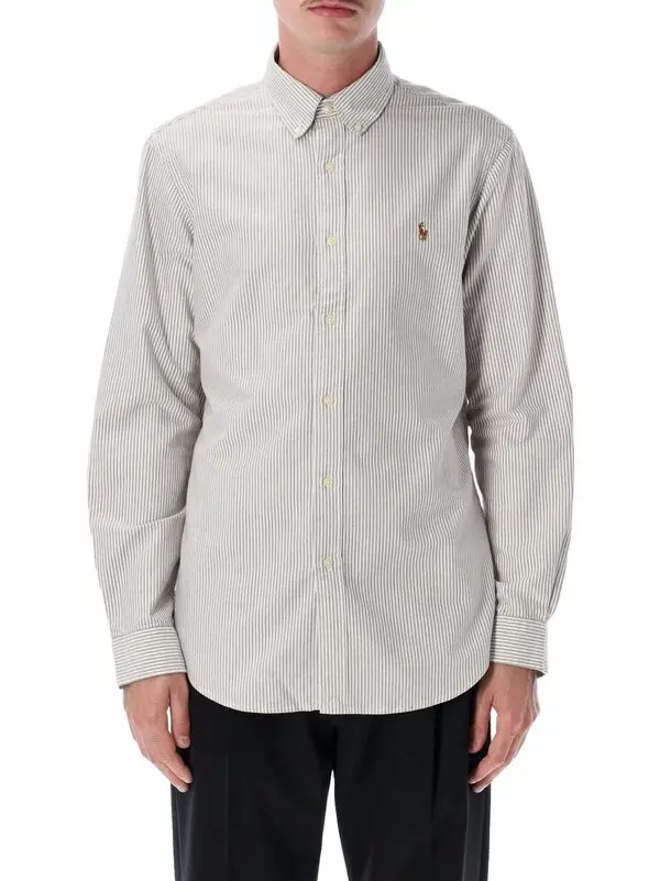 Polo Ralph Lauren Slim Fit Striped Cotton Shirt With Embroidered Logo - Hazel