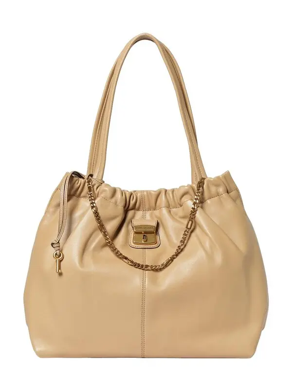 Marc Jacobs The Cristina Draped Lambskin Leather Shoulder Bag - Camel