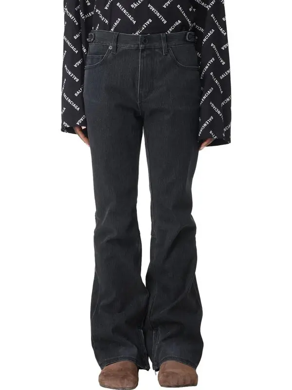 Balenciaga High Rise Flared Jeans - Black