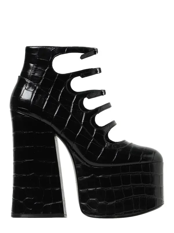 Marc Jacobs Croc Effect Platform Heels - Black