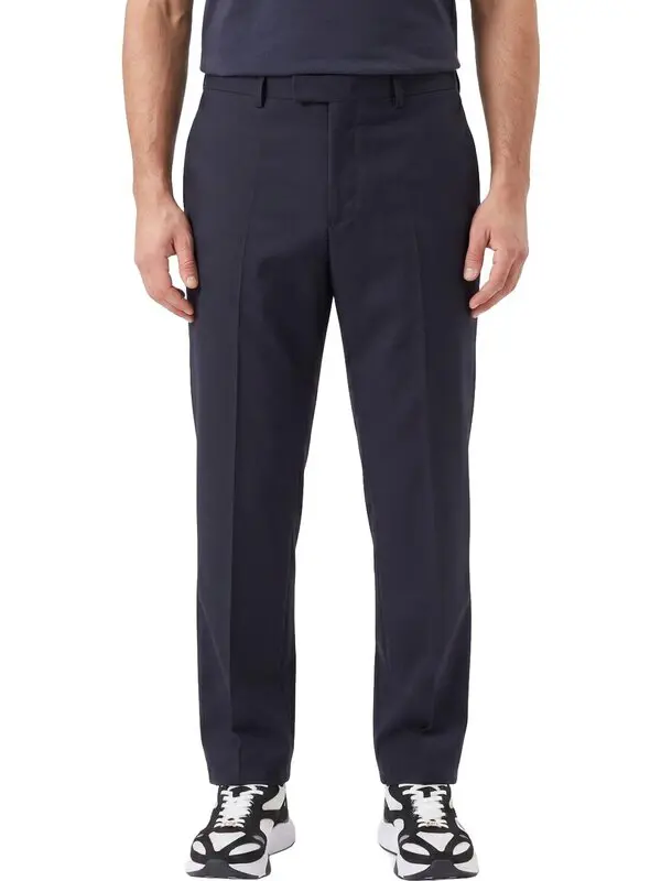 Valentino Garavani Slim Fit Tailored Merino Wool Trousers - Navy
