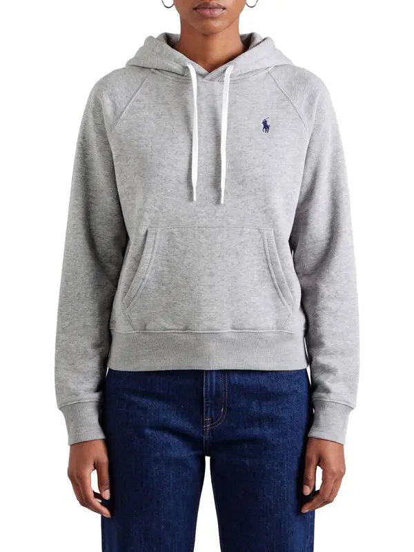 Polo Ralph Lauren Relaxed Fit Cotton Blend Hoodie With Logo - Grey