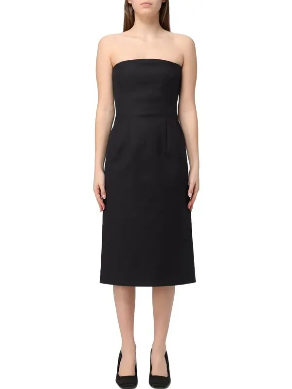 Sportmax Strapless Midi Dress - Black