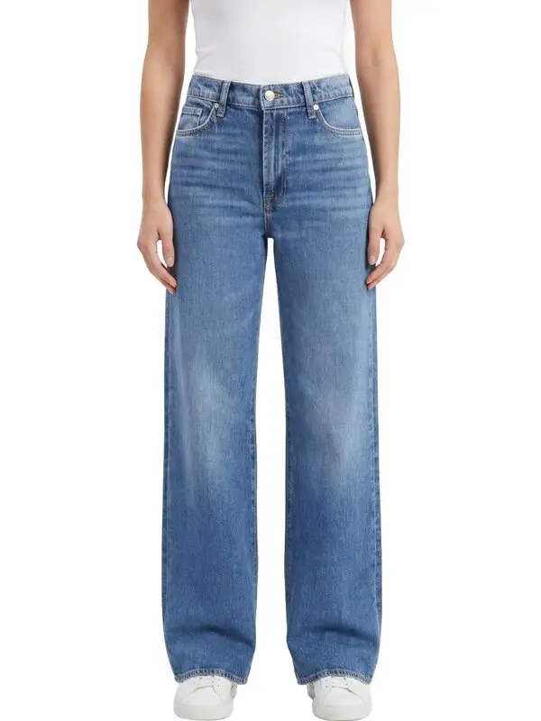 7 For All Mankind High Rise Wide Leg Jeans - Blue
