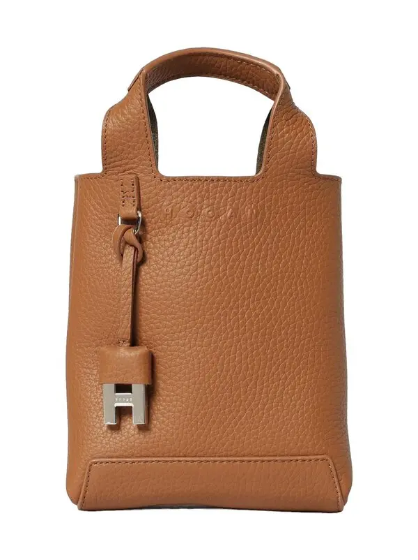 Hogan Grained Leather Handbag - Red