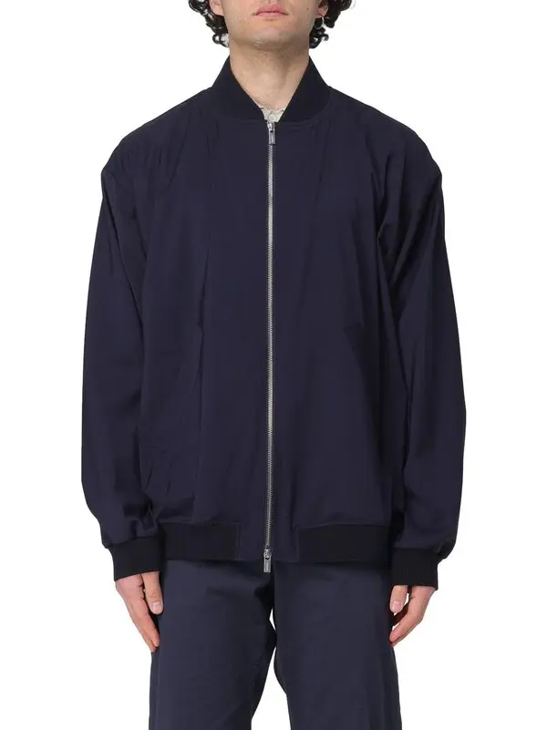 Barena Venezia Relaxed Virgin Wool Bomber Jacket - Blue
