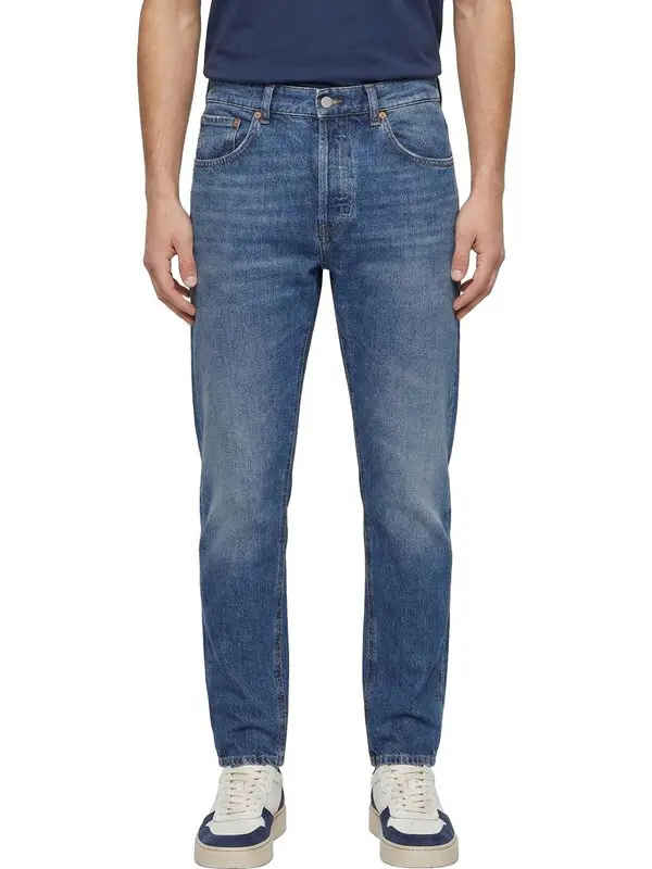 DONDUP Slim Fit Pure Cotton Denim Jeans - Blue