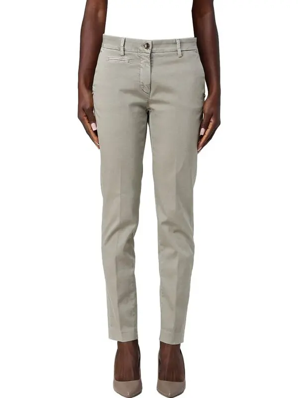 MASON'S Stretch Cotton Slim Fit Trousers - Sage