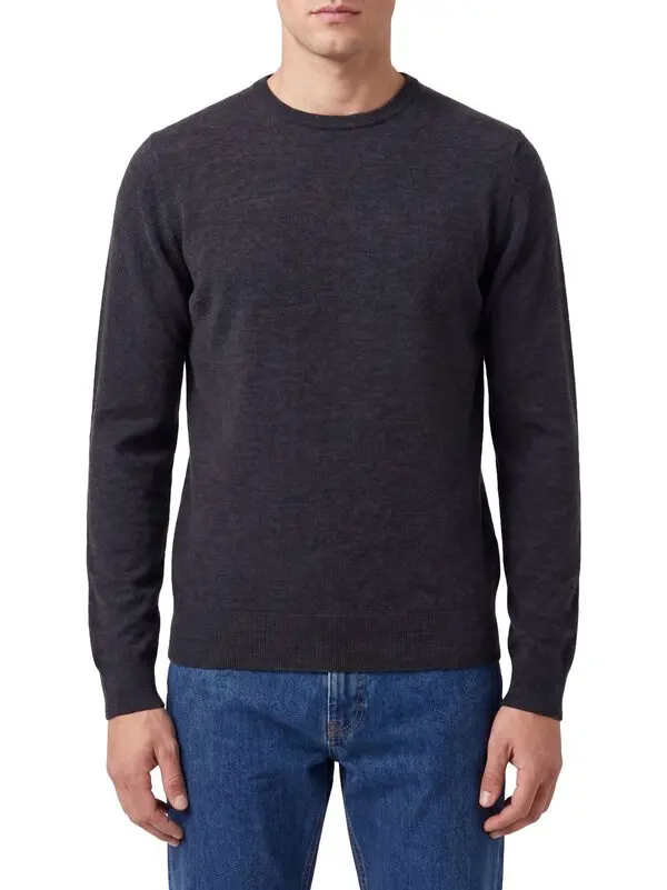BALLANTYNE Crew Neck Jumper - Grey