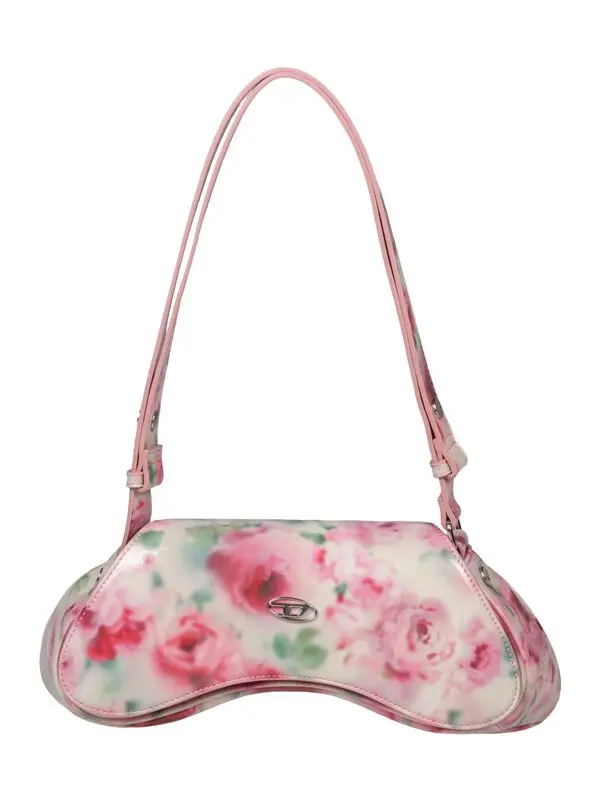 DIESEL® Play Graphic Print Shoulder Bag With Metallic Oval D Logo - Multicolor