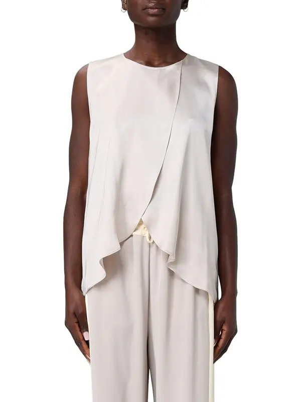 HANITA Viscose Sleeveless Top - Beige